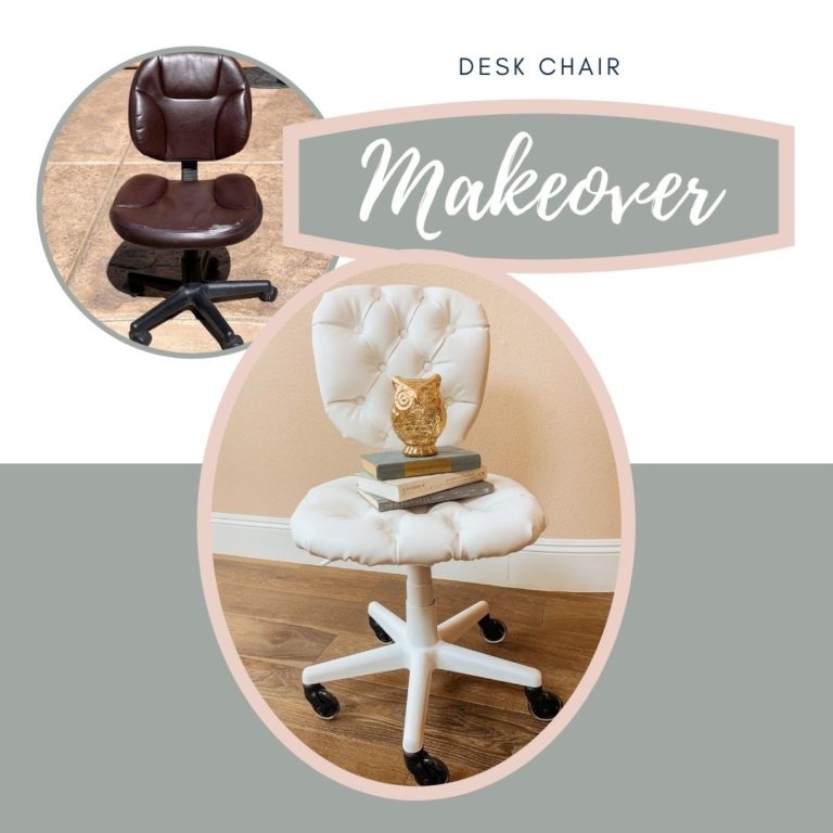 Desk Chair Makeover DIY Tufted Office Chair | Fly and Design